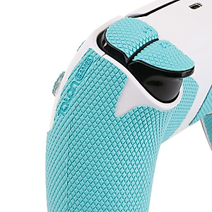 TALONGAMES Controller Grips Compatible with PlayStation 5 DualSense, Anti-Slip, Sweat-Absorbent, Textured Skin kit, for PS5 Controllers Handle Grips, Buttons, Triggers, D-pad (Pro Version - Blue)