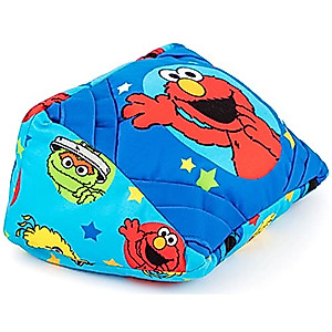 Jay Franco Sesame Street Hi Elmo Small Tablet Pillow- Soft Holder Rest Support Pillow Features Cookie Monster, Big Bird, & Oscar The Grouch (Official Sesame Street Product)