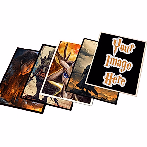 VEHASAYO Custom Card Sleeves, Make Your Own Trading Collectible Card Protecter, Compatible with Yugioh & Magic The Gathering Cards – MTG, TCG, OCG