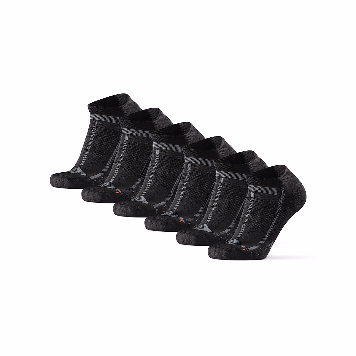 DANISH ENDURANCE Low-Cut Long Distance Running Socks, Sweat Wicking, Cushioned & Anti-Blister, 3 Pair Pack for Men & Women