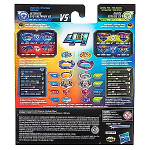 Beyblade Burst QuadStrike Ultimate Evo Valtryek V8 and Divine Xcalius X8 Spinning Top Dual Pack, 2 Battling Game Top Toy for Kids Ages 8 and Up
