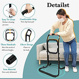 Chair Lift Assist Devices for Seniors Elderly Sit to Stand Lift Standing Aids Supports Grab Bar Help Patient Stand Up & Mobility in Front of The Sofa, Recliner Chair, Toilet