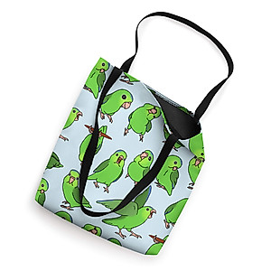 Green Parrotlet Pattern, Funny Bird Cute Parrotlet gift idea Tote Bag