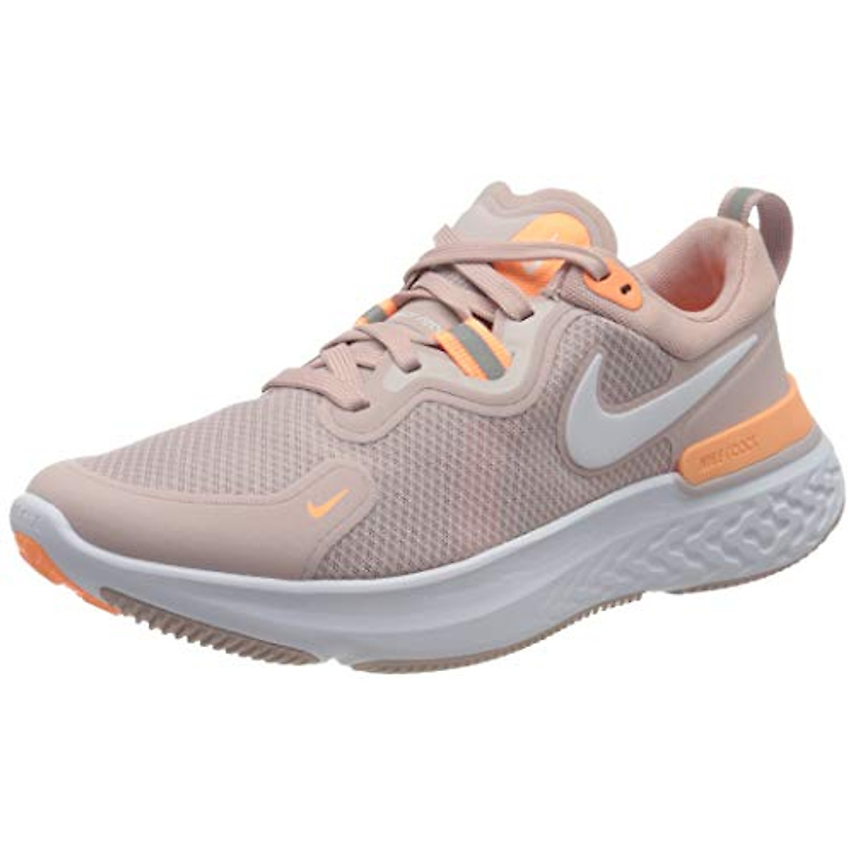 NIKE Women's Running Shoe, Champagne White Orange Pulse Barely Rose, 7.5