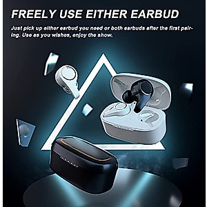 Xmythorig True Wireless Earbuds, Bluetooth 5.0 Headphones with 4-Mics, ENC Noise Cancelling Earphones for Clear Calls, Hi-Fi Stereo in-Ear Headset with Deep Bass, IPX6 Waterproof for Office/Workout