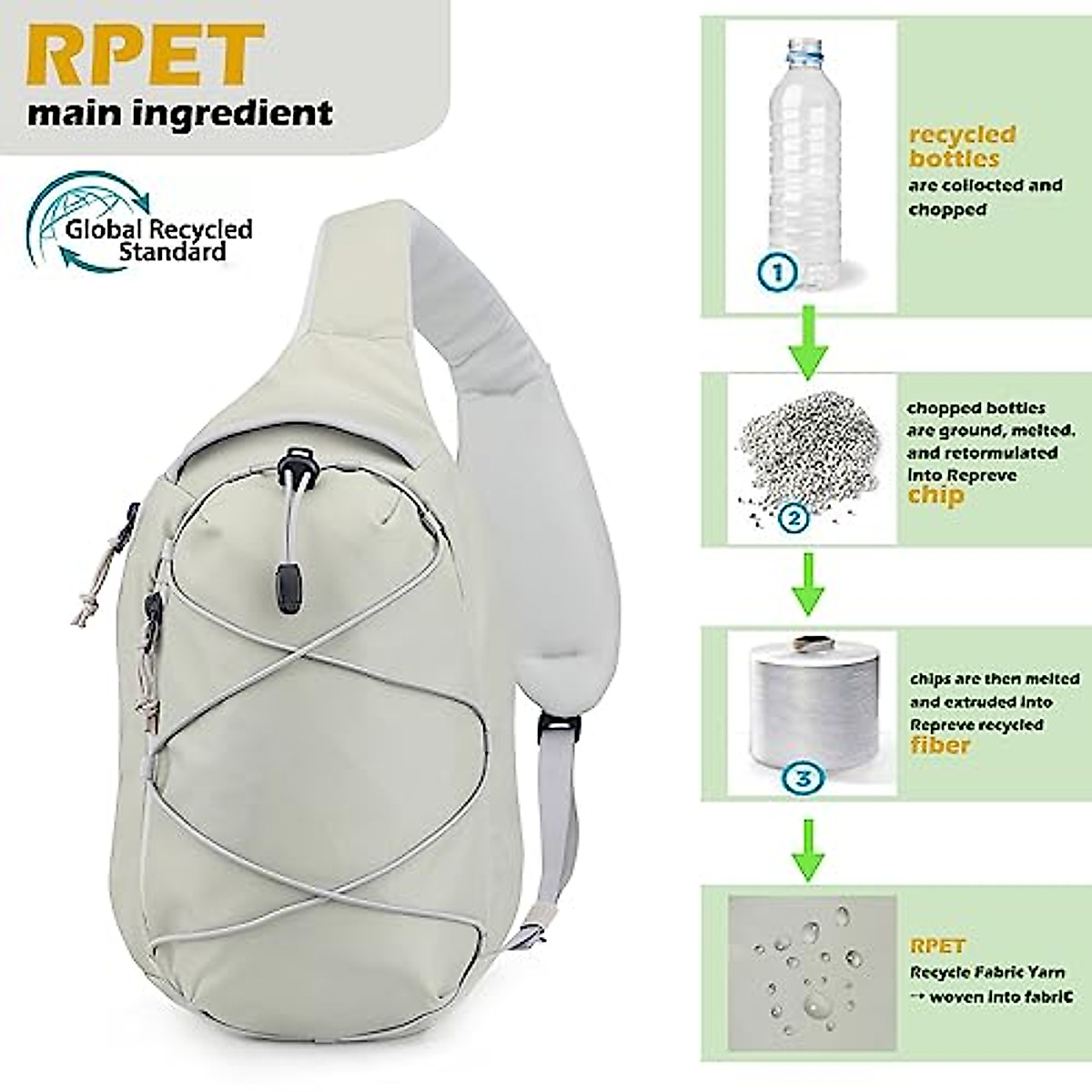 BAWADE Sling Bag Crossbody Sling Backpack for Women&Men,Shoulder Bag Chest Bag Daypack for Travelling,Hiking,Cycling