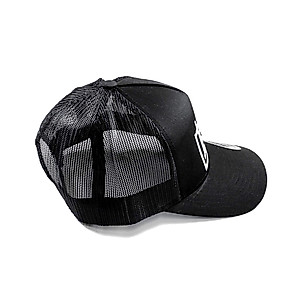 Aprojes Jesus Hat for Men – Christian Trucker Cap – Adjustable (Black/Black)