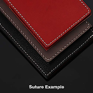 WUTA Sharp French Style Pricking Iron Leather Chisel All-Polished Punching Tool Kits,Obverse 3.85 mm 2 Teeth+8 Teeth