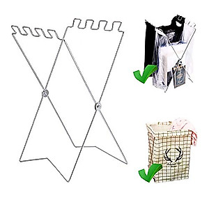 Trash Bags 1 Gallon-12 Gallon Holder Stand(free adjusted), Waste Sorting Bin, Grass Clippings Portable Fold Up Can, Trash Stand Holder for Camping Recycling Suitable in Bedroom, Kitchen, Camping