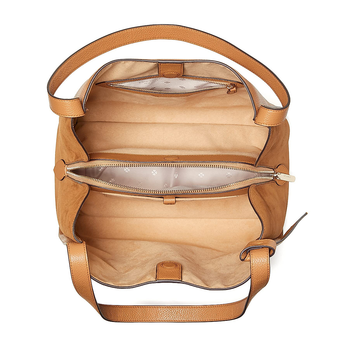 kate spade new york Knott Pebbled and Suede Leather Large Shoulder Bag Bungalow One Size