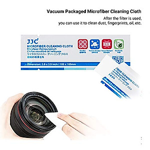 4 Pockets Lens Filter Case for Filter Up to 82mm (37mm 40.5mm 43mm 46mm 49mm 52mm 55mm 58mm 62mm 67mm 72mm 77mm),Foldout Filter Pouch with Microfiber Cleaning Cloth,Photography Filter Holder Bag