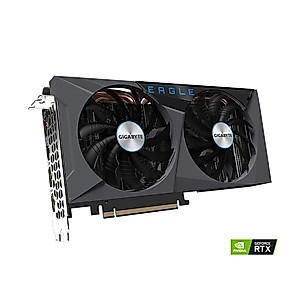 GIGABYTE GeForce RTX 3060 Ti Eagle OC 8G (REV2.0) Graphics Card, 2X WINDFORCE Fans, LHR, 8GB 256-bit GDDR6, GV-N306TEAGLE OC-8GD REV2.0 Video Card (Renewed)