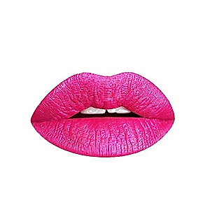 Aromi Hot Pink Metallic Liquid Lipstick | Magenta Lip Color with Shimmery Finish, Vegan, Cruelty-free, Long-Lasting and Smudge Proof (Fab Flamingo)