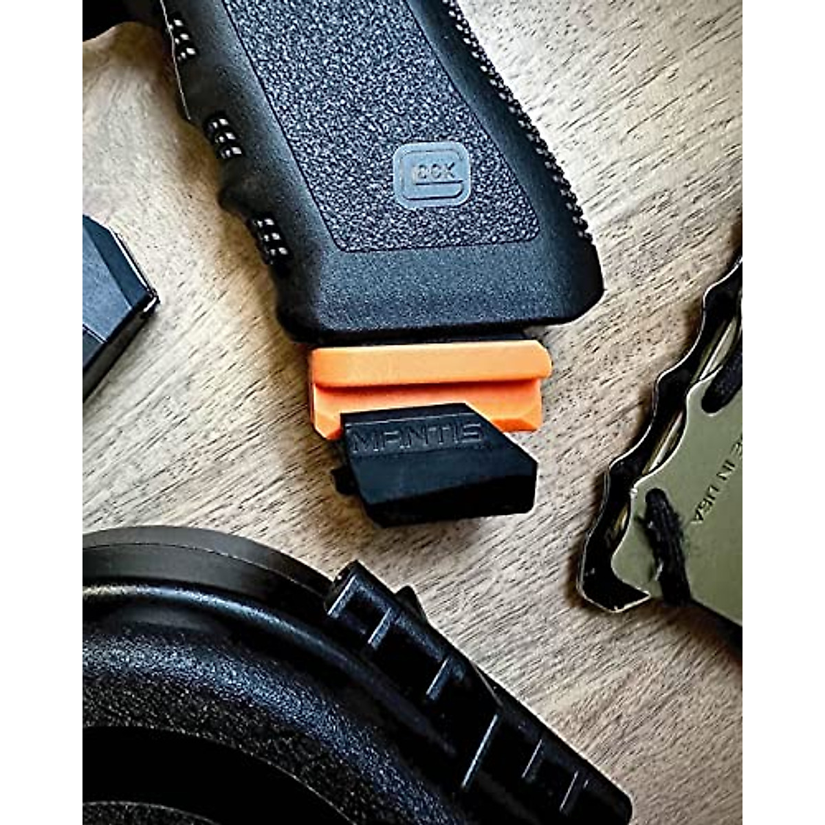 MagMount - Rail Mount Base Plate for Glock and Mantis X2, X3 and X10 | Fits Glock 17 19 22 23 26 | Magazine Base Plate Replacement (Orange)