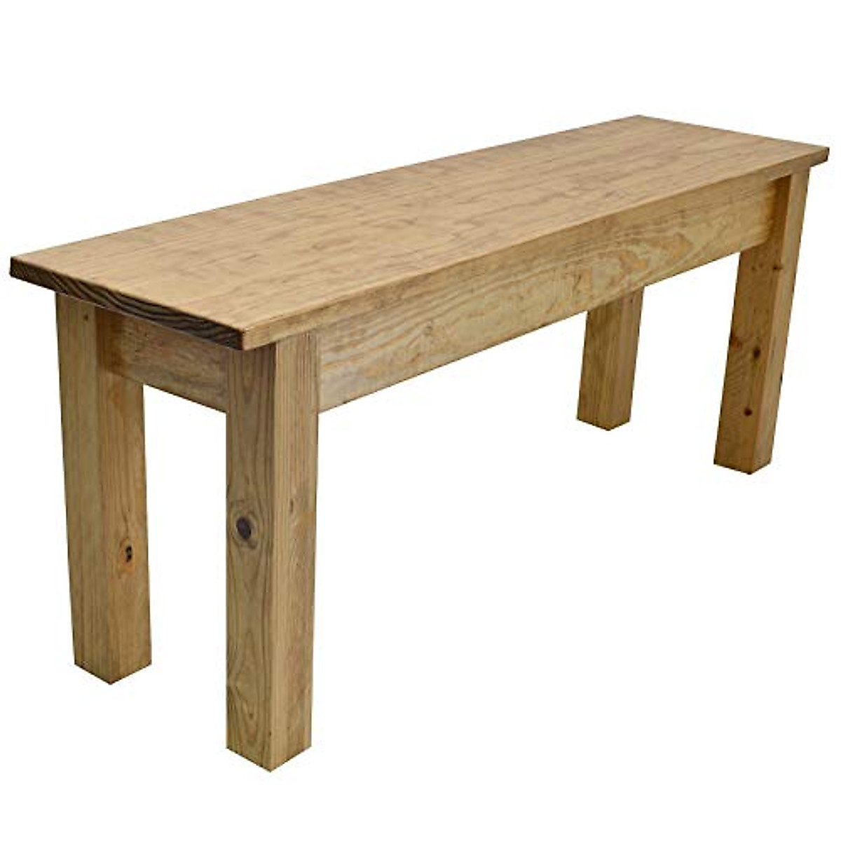 Golden Oak Farmhouse Bench