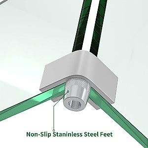 Emardom 19"x19"x6" Square Fire Pit Wind Guard, Fire Pit Wind Guard for 28-32 inch Fire Pit Table, 5/16 Inch Thickness Clear Tempered Glass