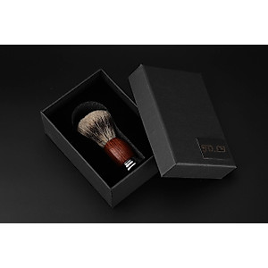 JOLI 100% Pure Badger Hair Shaving Brush Handmade With Walnut Wooden Handle and Stainless Steel Base Perfect for Wet Shaving