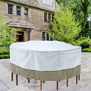 monsoon Large 108 in. Round Patio Table with Chairs Cover 108L x 108W x 29H