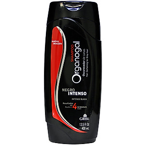 ORGANOGAL Grisi Shampoo, Cleansing Darkening Shampoo with Cactus Extract, Assists with the Reversal of Grey Hair, 2-Pack of 13.5 FL Oz, Bottles, White