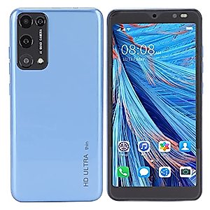 Zyyini Unlocked Cell Phone, 5.45 Inch 2GB RAM 32GB ROM, Android Smartphone Support Face Recognition Dual SIM Dual Standby Mobile Phone for Rino8 Pro(Blue)