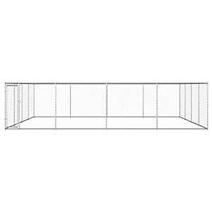 vidaXL Outdoor Dog Kennel Galvanised Steel 299.2"x299.2"x76.8"