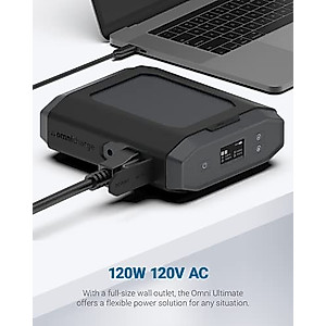 Omni Ultimate 38,400mah AC/DC/USB-C Powerbank | FAA Approved Max Capacity Battery for Laptops:MacBook/iPad/Dell/Surface | Cameras:Canon/Nikon/DSLR/DJI Drones | Smart Devices:iPhone/Samsung/Resmed CPAP