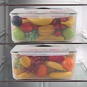 Yuright 4 Packs Airtight Food Storage Container, Clear Latching Storage Bin