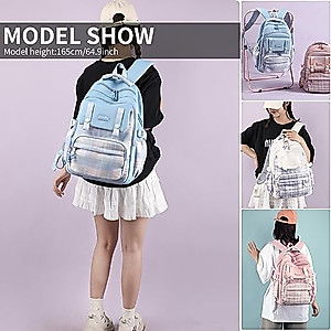 iwhgrmp Casual Backpack Large Capacity Lightweight Daily Use Cute Aesthetic Travel Backpacks Trendy Laptop Daypacks (Purple)