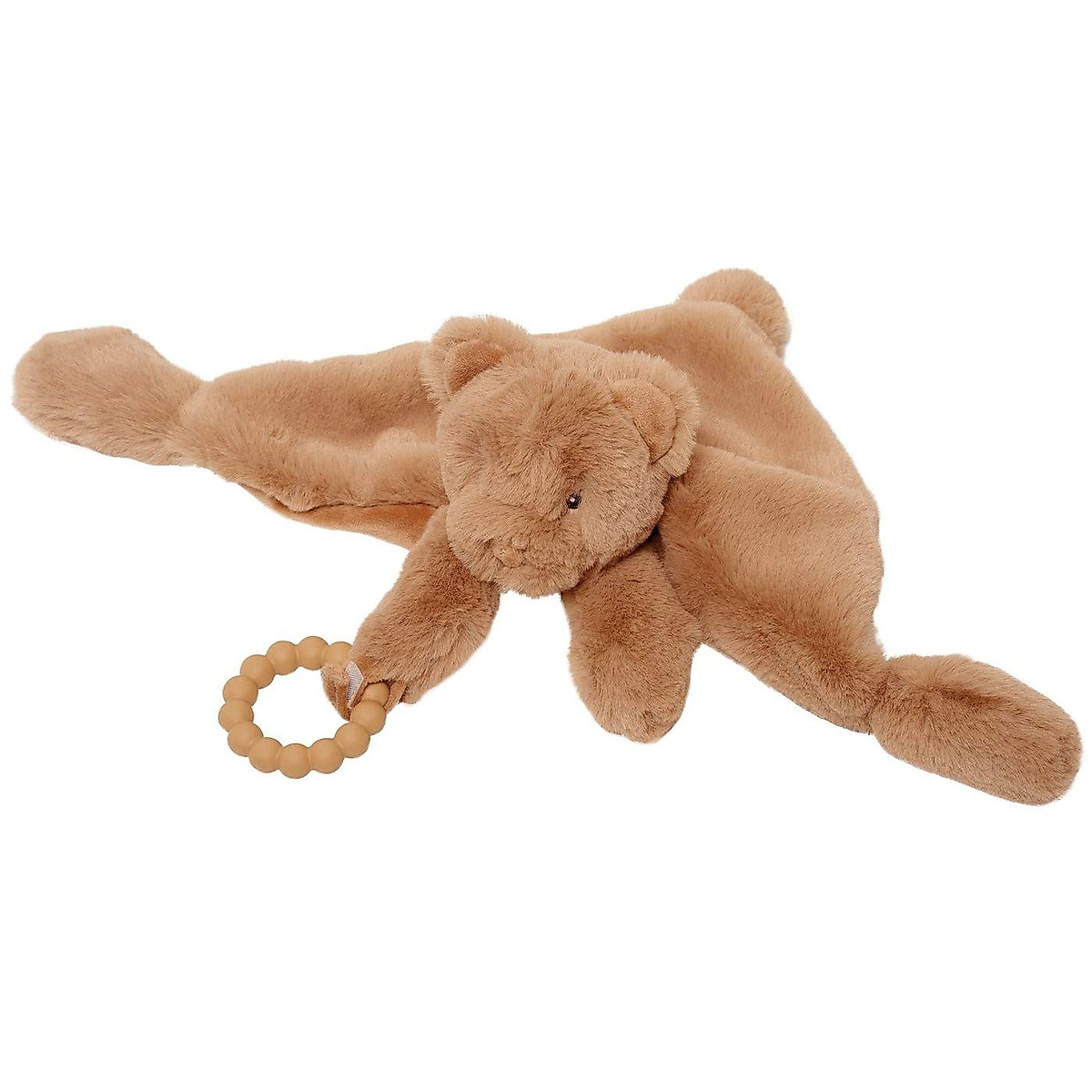 Manhattan Toy Sleepy Time Bear Plush Baby Lovie Blankie with Removable Silicone Teether Ring