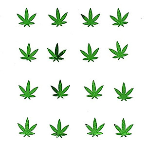 Confetti Marijuana Leaf 3/8" Green - Retail Pack #9713 QS0