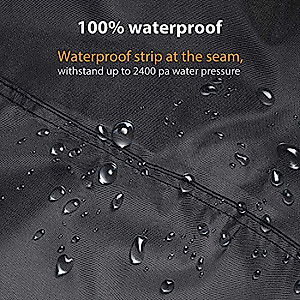 CLVEDU Chimenea Cover 122cm Outdoor Patio Chimenea Cover Waterproof Black Garden Heater Rain Sun UV Protector with Storage Bag