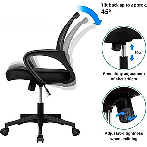 Sleek Modern Design: Adjustable Black Office Chair for Comfortable and Stylish Workdays