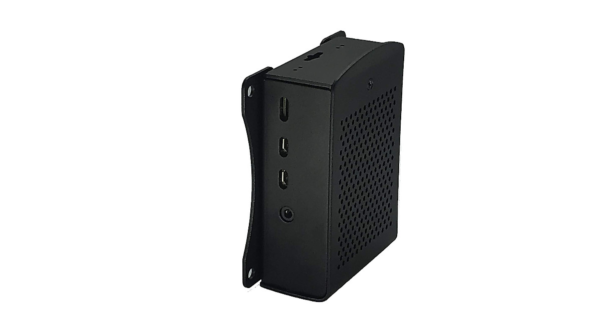 Raspberry Pi 4 Aluminum Case with Cooling Fan | Black Metal Shell