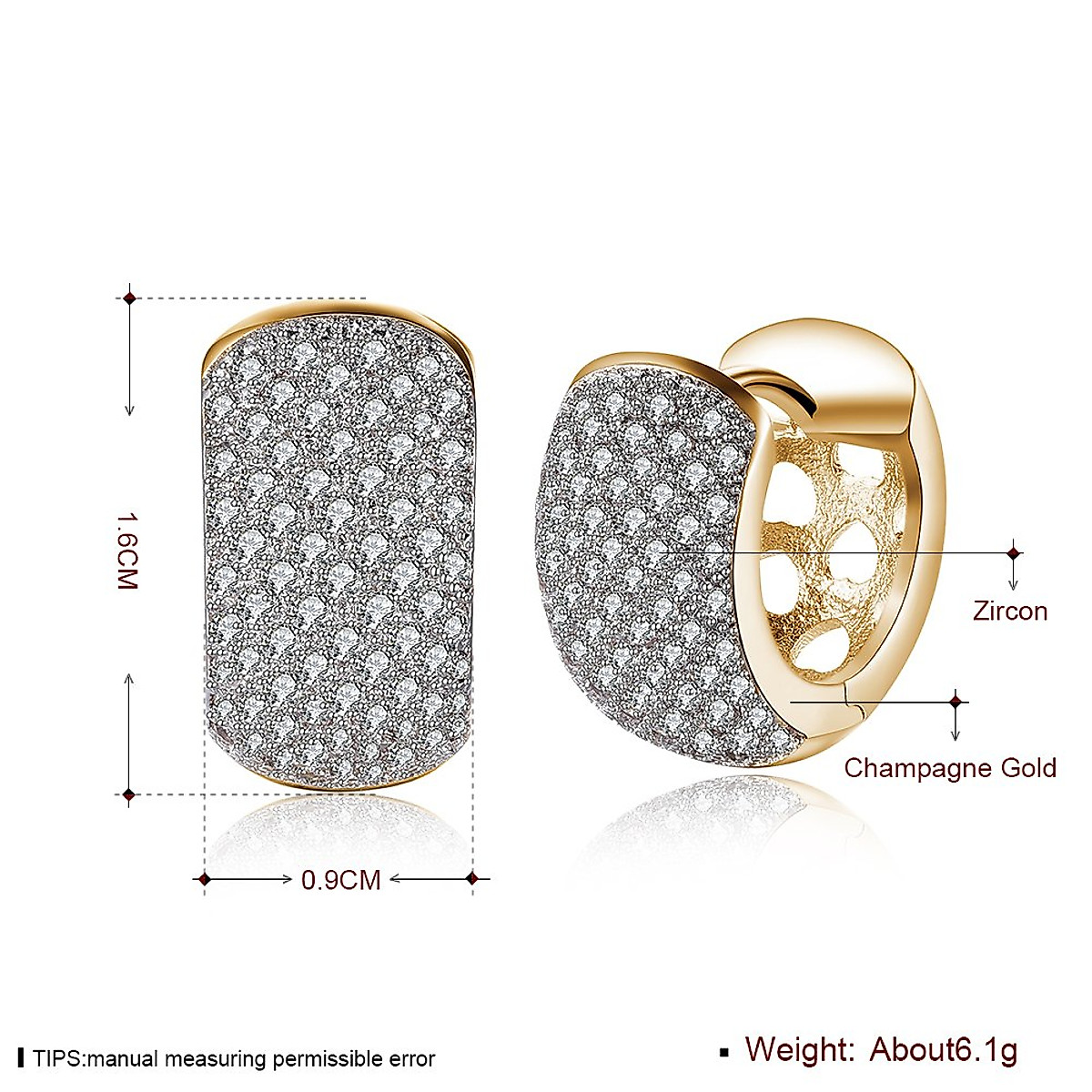 14K Gold Plated CZ Dainty Wide Chunky Hoop Earrings For Women Fashion Dainty Cubic Zirconia Diamond Hollow Love Heart Shaped Huggie Hoops Hypoallergenic Jewelry Gifts Birthday Mom Bff Her