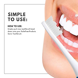 ToiltTree Products Poseidon Replacement Brush Heads for Poseidon Rechargeable Sonic Toothbrush, 12 Pack