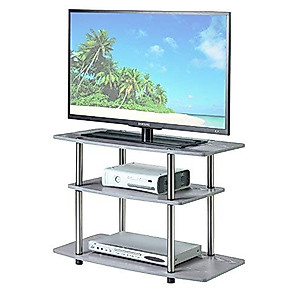 Convenience Concepts Designs2Go 3-Tier TV Stand, 31.5", Gray