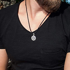 925 Sterling Silver Viking Valkyrie Necklace - Nordic Scandinavian Pendant - Ancient Warrior Symbol Protection Amulet - Wiccan Norse Mythology Jewelry for Men Women - Handmade