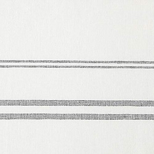 Rivet Maxwell Stripe Garment Washed Linen/Cotton Duvet Set - Gray Stripe - Full/Queen