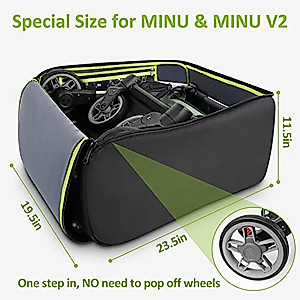 Padded Stroller Bag for Airplane Travel Compatible with UPPAbaby MINU V2 and MINU, Stroller Gate Check Bag Backpack with 2 Large Inner Mesh Pockets, Durable Baby Stroller Storage Bag for Accessories