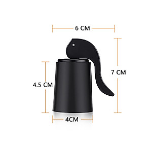 PSHYX Rubber Wine Stoppers for Wine Bottles,Wine Bottle Stoppers for Alcohol,Wine Saver Stoppers for Beer,Soda,Beverage/Kitchen,Holiday,Party - 2 pack (Black)