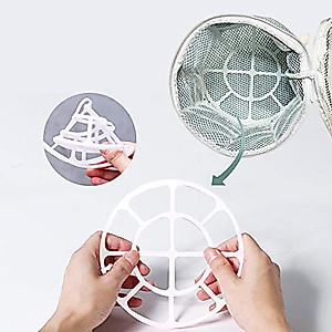 Bra Washing Bag Mesh Laundry Protector with Zipper for Lingerie-Built in Washboard Bra Washer,Socks,Panty,Undershirt Laundry Bag (4th generation)