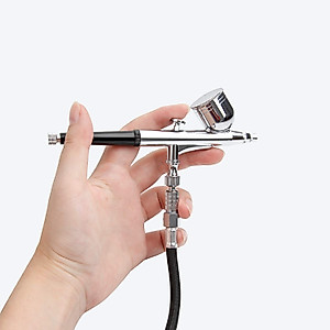 TIMBERTECH Airbrush Hose, Premium 10ft Nylon Braided Airbrush Hose with Airbrush Quick Release Disconnect Coupler, Plug 1/8" BSP Male and Female Hose Connection