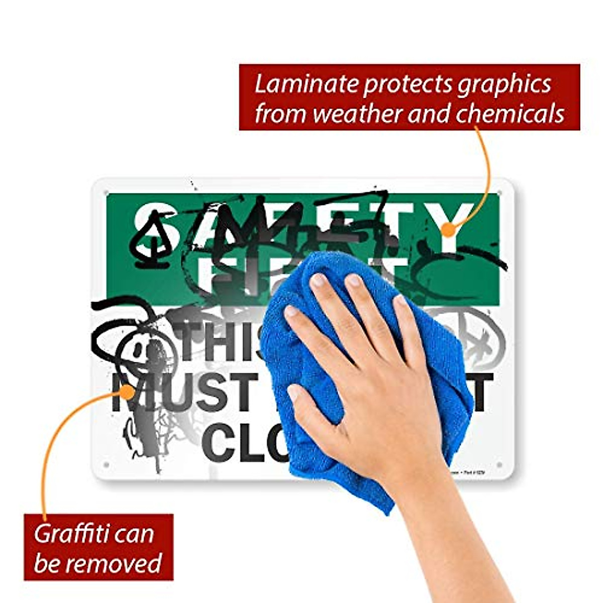 SmartSign "Safety First - This Gate Must Be Kept Closed" Sign | 10" x 14" Aluminum