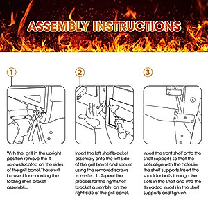 BAC442 Pro 780 Ironwood 885 Pellet Grill Folding Front Shelf, Black BAC442