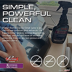 Presta Marine & RV Express Detail - Easy-to-Use Premium Gloss Enhancer/Remove Fingerprints, Smudges, and Dirt/Leaves a Protective Shine Against Salt, Sun & Weathering / 22 Oz. (166622)