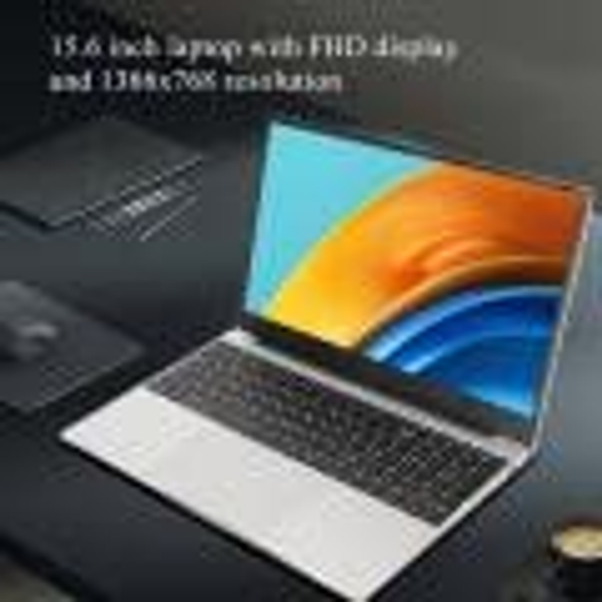 15.6inch Laptop, 1366x768 Full HD Large Screen for Intel J3355CPU CPU Portable Laptop with Numeric Keypad, 8GB RAM 512G ROM, with Camera, Built in Stereo Speakers, Microphone