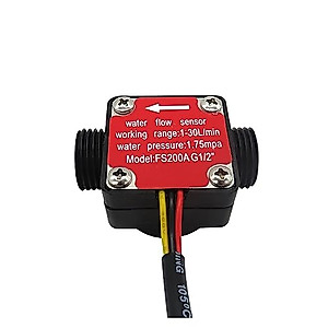 XAXAX Water Flow Meter, 1/4" 1/2" 3/4" Gear Flowmeter, Hall Flow Sensor Milk Chemical Oil Flow Meter, Flow Sensor Switch for Viscous Liquid DC3.5~24V,Gallon, QTS, PTS, L, m³(DN15)