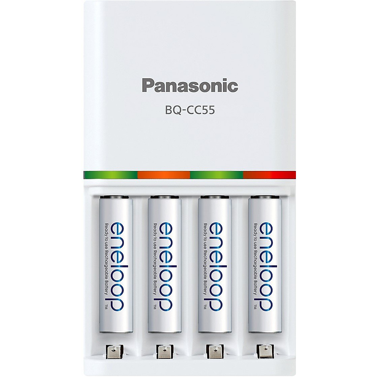 Eneloop Panasonic Rechargeable Battery Bundle with Advanced Individual 3 Hour Quick Charger (4 AAA Batteries) + 12 AAA Batteries Pack