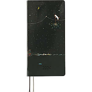 Hobonichi Techo Weeks [English/Tall and Slim Size/January 2024 Start] Hiroko Kubota: Another night of falling star sparklers