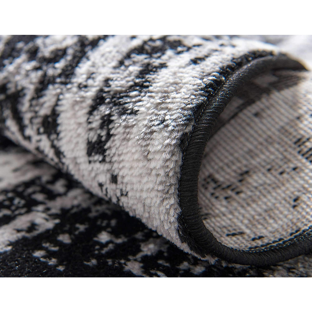 Unique Loom Sofia Collection Area Rug - Salle Garnier (7' 10" x 10' Rectangle, Black/ Ivory)